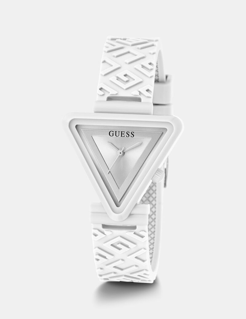 Shop GUESS Logo analogue watch, White | GUESS EGY