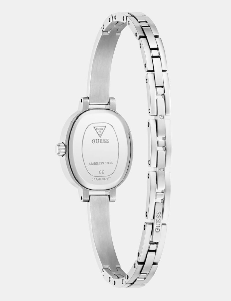 Shop GUESS Ladies Silver Tone Analog Watch, Silver | GUESS EGY